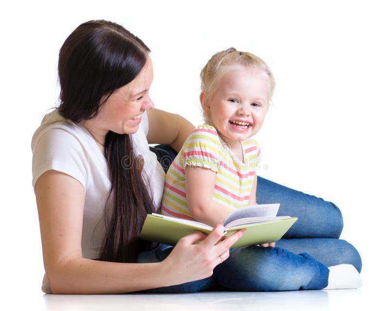 Mother is Reading Book with Child Stock Image - Image of motherhood ...