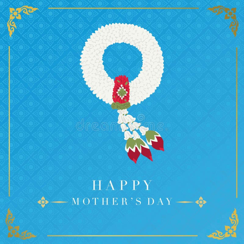 Mother S Day Invitation with Jasmine and Ribbon Stock Vector ...