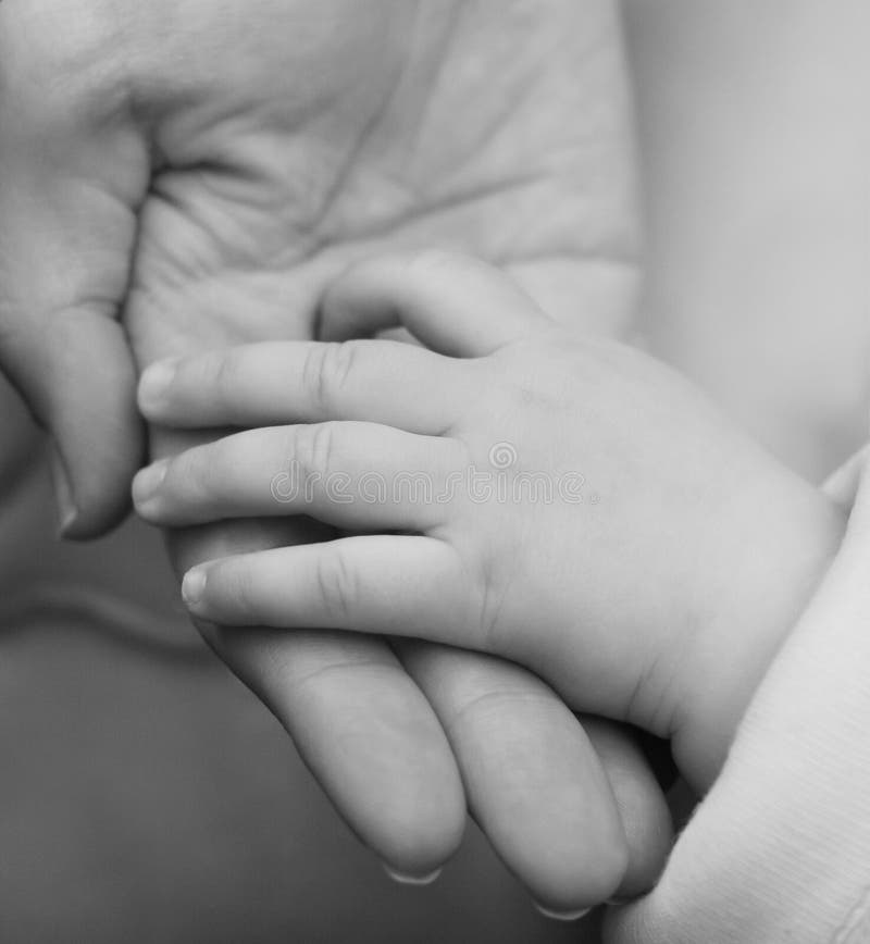 Mother`s Hand and Baby`s Fingers Stock Image - Image of touch, beauty ...