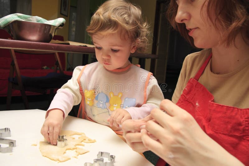 Mother s little helper stock image. Image of food, chef - 4669803