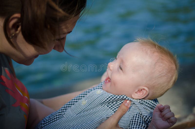Mother and smiling baby stock image. Image of lifestyle - 61211197