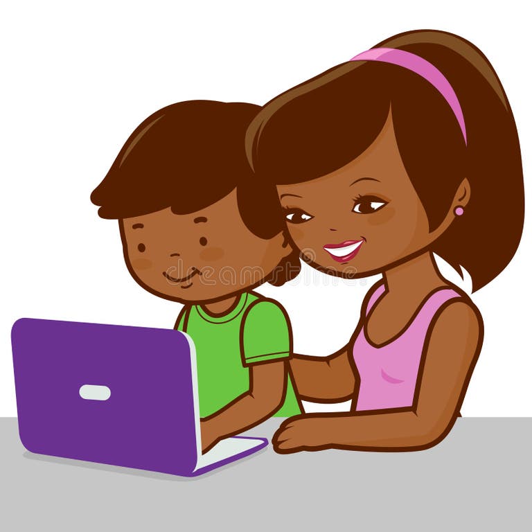 Parent Child Computer Stock Illustrations – 3,160 Parent Child Computer ...