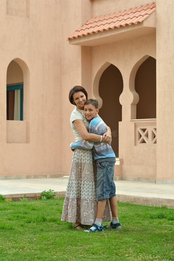 Mother and son stock photo. Image of nice, resort, paradise - 54502894