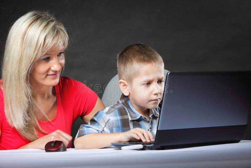 1,257 Mom Son Looking Computer Stock Photos - Free & Royalty-Free Stock ...