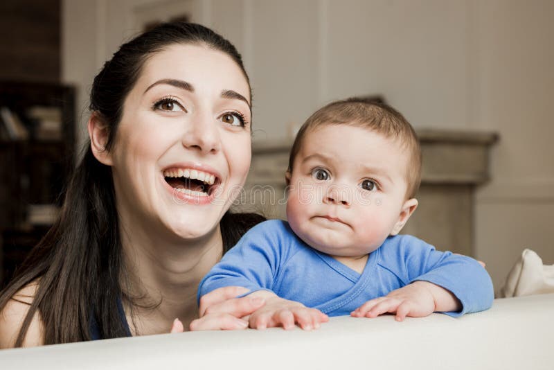 Mother with Son Spending Time Together Stock Photo - Image of bonding ...