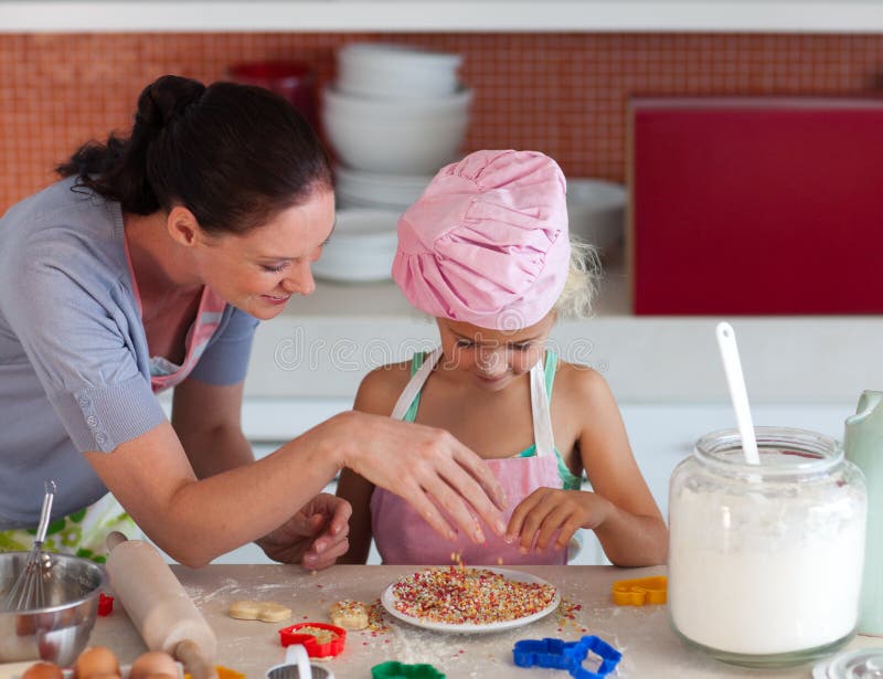 Mother Teaching Child How To Cook Stock Photo - Image of dinner ...