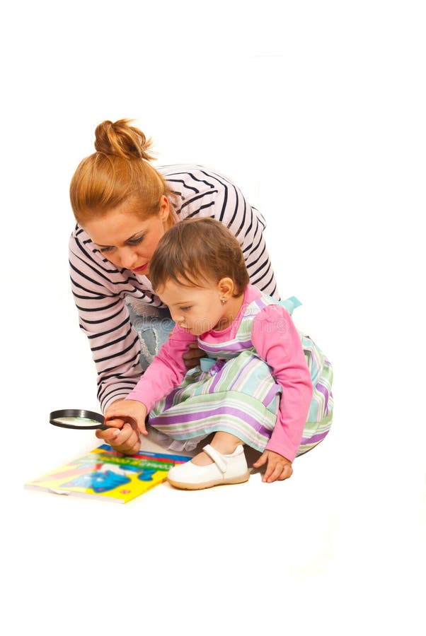 Mother Teaching Her Daughter Stock Image - Image of adorable, magnifier ... Mother Teaching Her Daughter Stock Image - Image of adorable, magnifier ...
