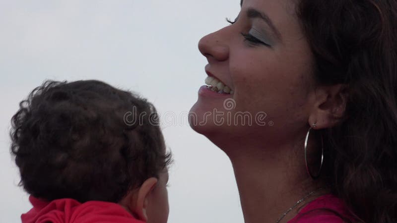 Mother Throwing and Catching Baby Stock Footage - Video of throwing ...