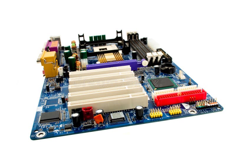 Computer Processor Motherboard with Card Slots Stock Image - Image of ... Computer Processor Motherboard with Card Slots Stock Image - Image of ...