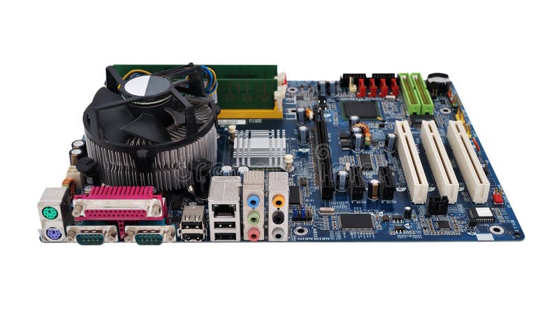 Dusty motherboard stock photo. Image of computer, cooler - 37404790