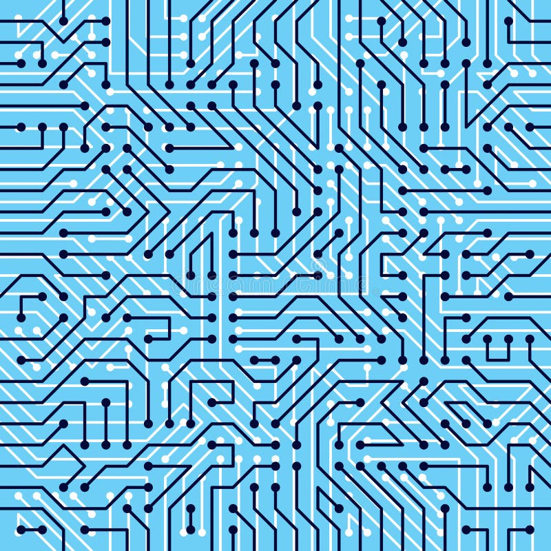 Seamless Motherboard Pattern Stock Vector - Illustration of circuit ...