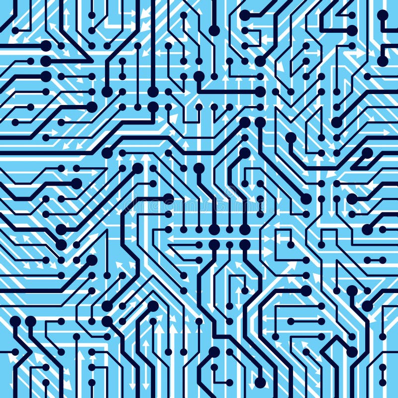 Seamless Motherboard Pattern Stock Vector - Illustration of circuit ...
