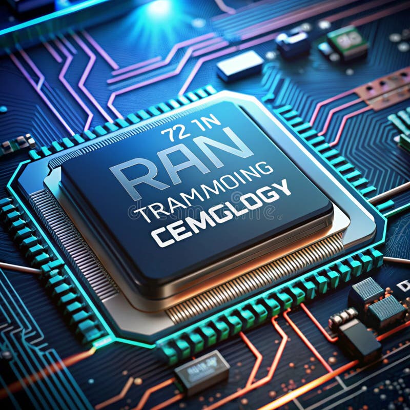 Motherboard with Brain Technology and Gaming RAM Stock Illustration ...