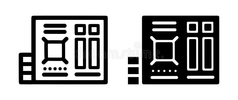 Motherboard Cartoon Doodle , Vector. Stock Vector - Illustration of ...