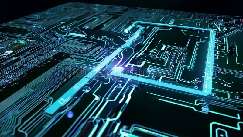 Motherboard with Chips Transferring Network Signals. Circuit Board ...