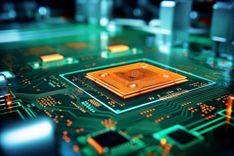 Motherboard of a Computer or Other Electronic Equipment. Close-up Stock ...