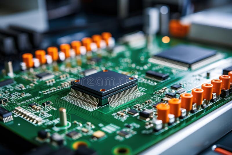 Motherboard of a Computer or Other Electronic Equipment. Close-up Stock ...