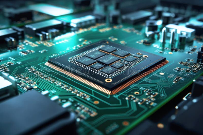 Motherboard of a Computer or Other Electronic Equipment. Close-up Stock ...