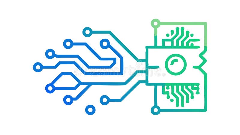 Motherboard Connectivity. Electronic System Core, Vector Design ...