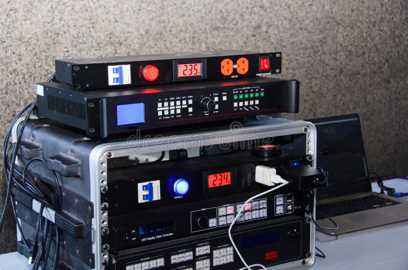 The Motherboard Connects the Audio System at Work Stock Photo - Image ...