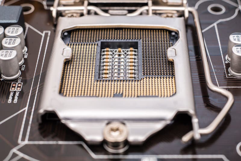 Motherboard CPU Socket stock image. Image of equipment - 49653509
