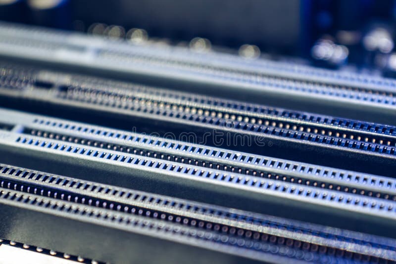 Motherboard DDR RAM Memory Slot Sockets Close-up Stock Image - Image of ...