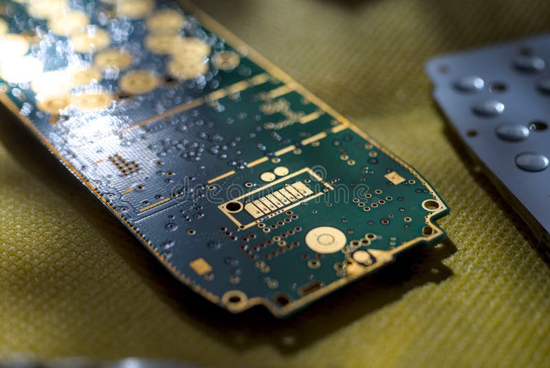 Motherboard of Disassembled Mobile Phone Stock Image - Image of memory ...