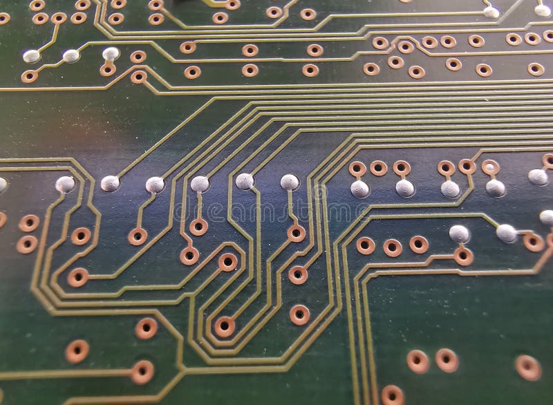 Motherboard Electronic Circuit Details. Stock Image - Image of ...