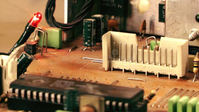 Motherboard Electronic Hardware Technology Stock Video - Video of ...