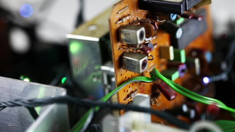 Motherboard Electronic Hardware Technology Stock Video - Video of ...