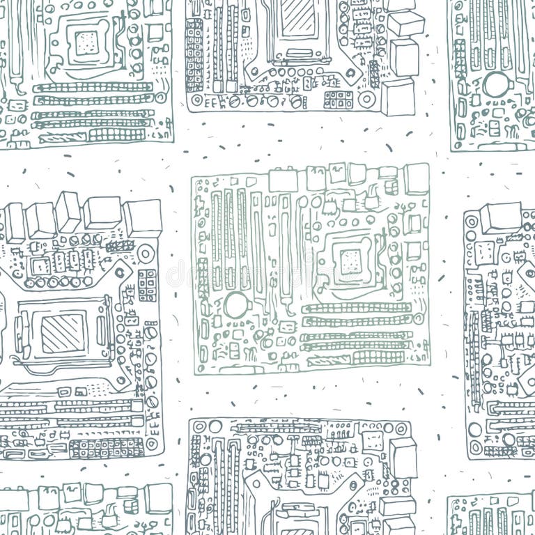 Drawn Motherboard Stock Illustrations – 416 Drawn Motherboard Stock ...