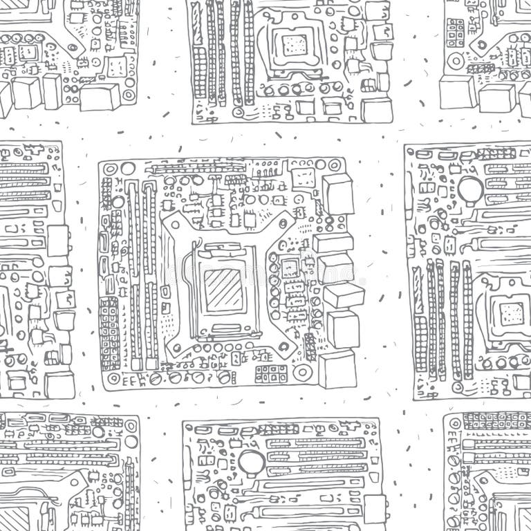 Drawn Motherboard Stock Illustrations – 453 Drawn Motherboard Stock ...