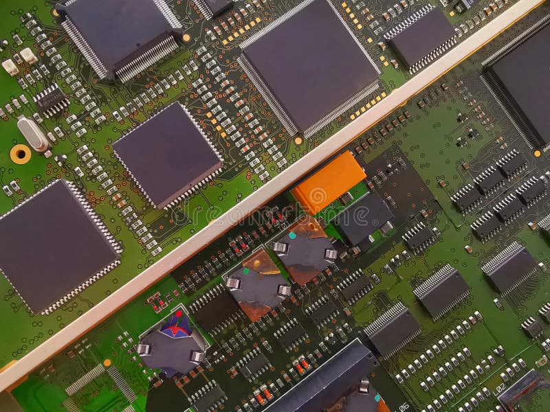 Motherboard Hardware Details. Stock Image - Image of microprocessor ...