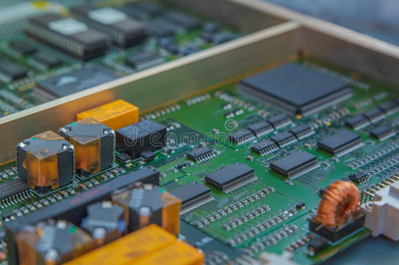 Motherboard Hardware Details. Stock Photo - Image of board, digital ...
