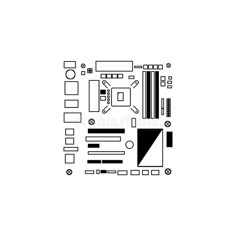 Motherboard High Resolution Logo Design Stock Illustration ...