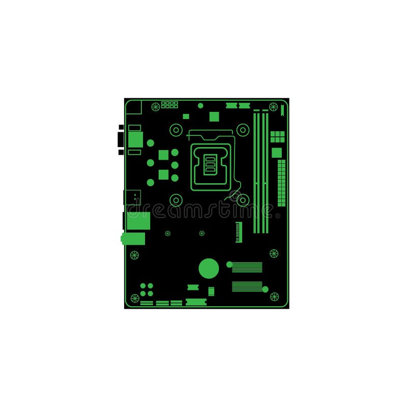 Motherboard High Resolution Logo Design Stock Illustration ...