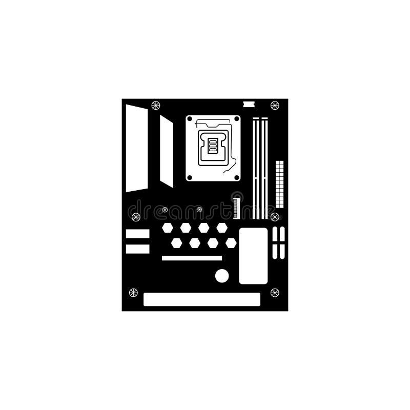 Motherboard High Resolution Logo Design Stock Illustration ...