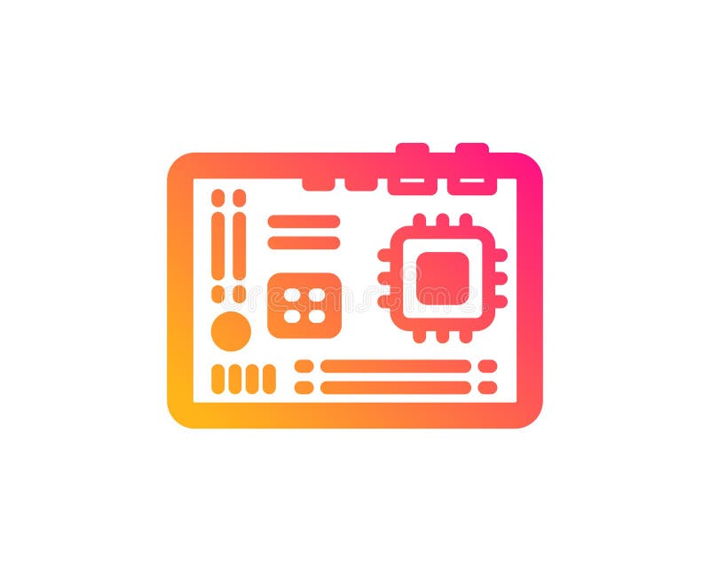 Motherboard Icon. Computer Component Hardware Sign. Vector Stock Vector ...