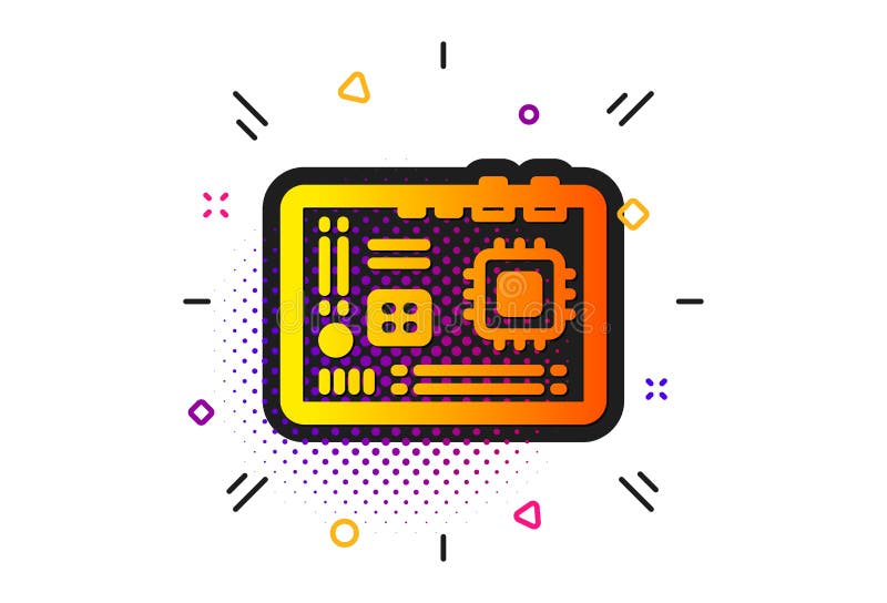 Motherboard Icon. Computer Component Hardware Sign. Vector Stock Vector ...