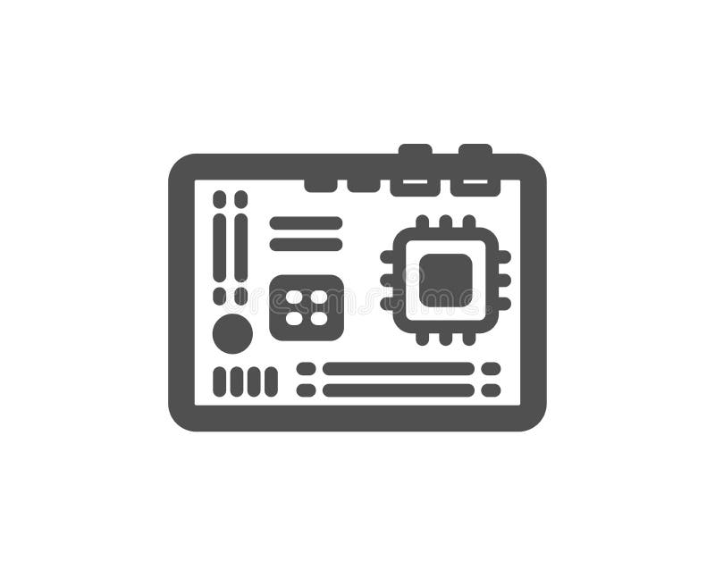 Motherboard Icon. Computer Component Hardware Sign. Vector Stock Vector ...