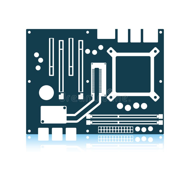 PC Motherboard Icon. Detailed Set of Computer Part Icons. Premium ...