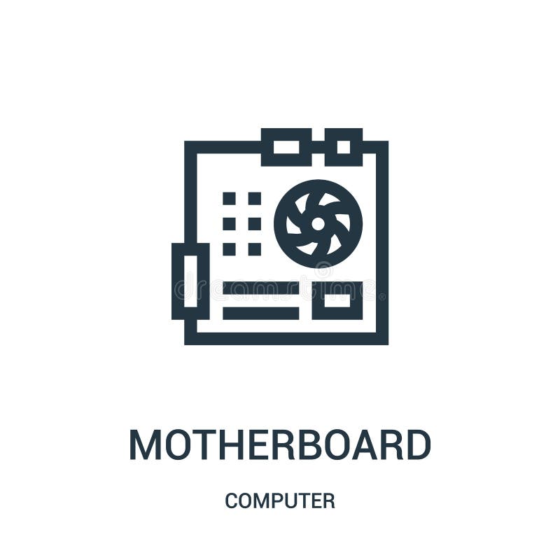 Motherboard Icon Vector from Computer Collection. Thin Line Motherboard ...
