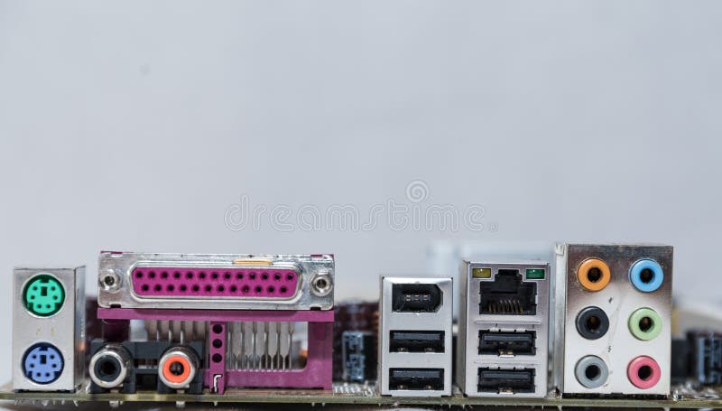 Interfaces Peripherals - Motherboard Stock Photo - Image of copyspace ...