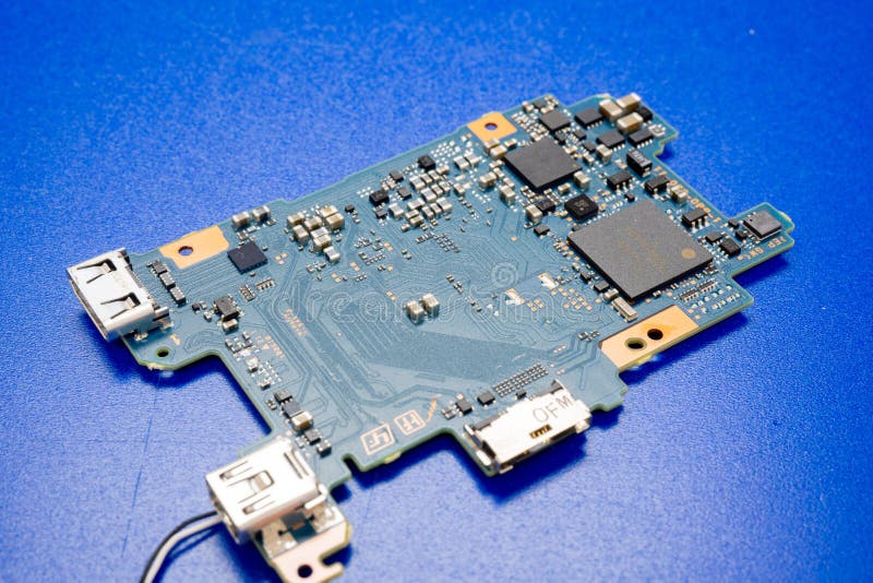 Motherboard Mainboard Digital Photo Camera. Electronic Circuits and ...