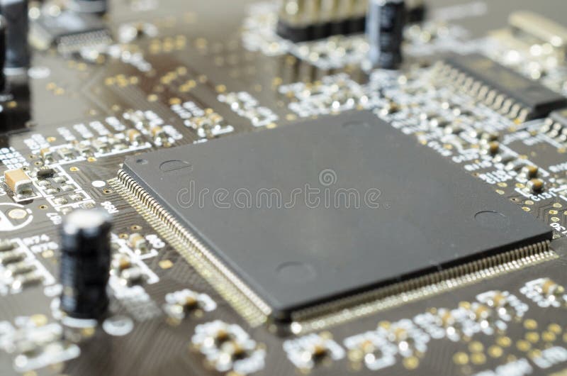Motherboard. Modern Technologies. Stock Image - Image of hightech, chip ...