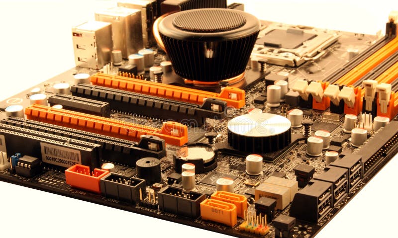 Motherboard overview stock image. Image of engineering - 12392355