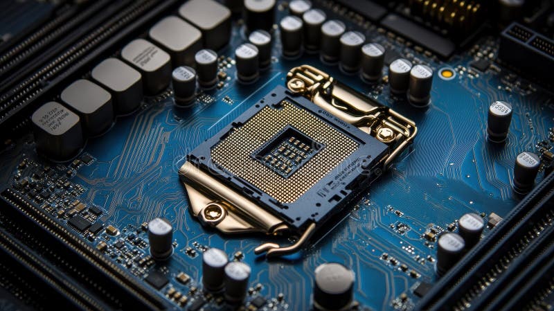 Motherboard Processor Socket: High-Tech Computer Circuitry Component ...