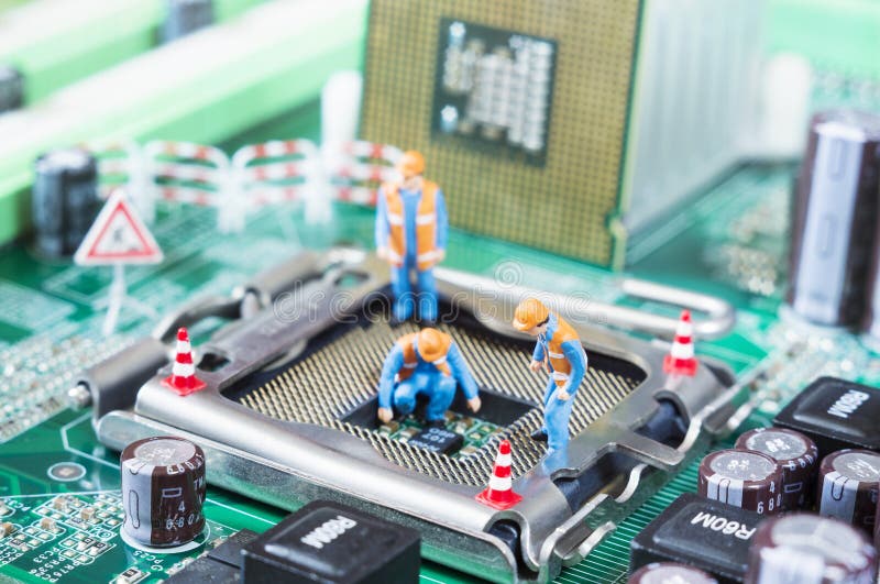 Motherboard Repairing Concept Stock Image - Image of computer, industry ...