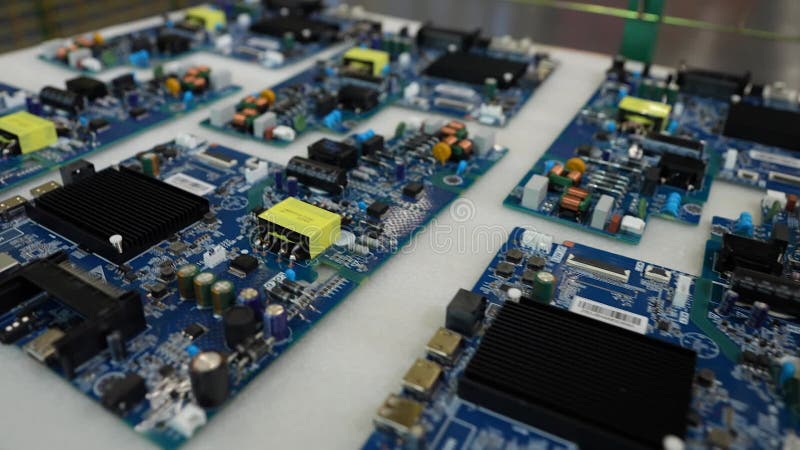 Motherboard Storage. Components for Computers and Laptops Stock Footage ...