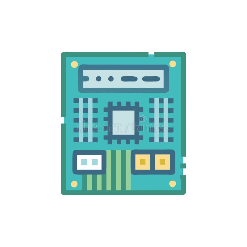 Motherboard Technology Icon Stock Illustration - Illustration of ...